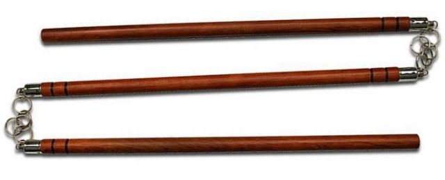 Red Oak Three Sectional Staff - Giri Martial Arts Supplies