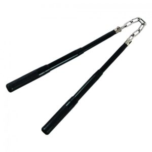 Black 14" Metal 3 Sectional Nunchaku - Giri Martial Arts Supplies