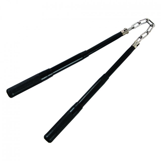 Black 14" Metal 3 Sectional Nunchaku - Giri Martial Arts Supplies