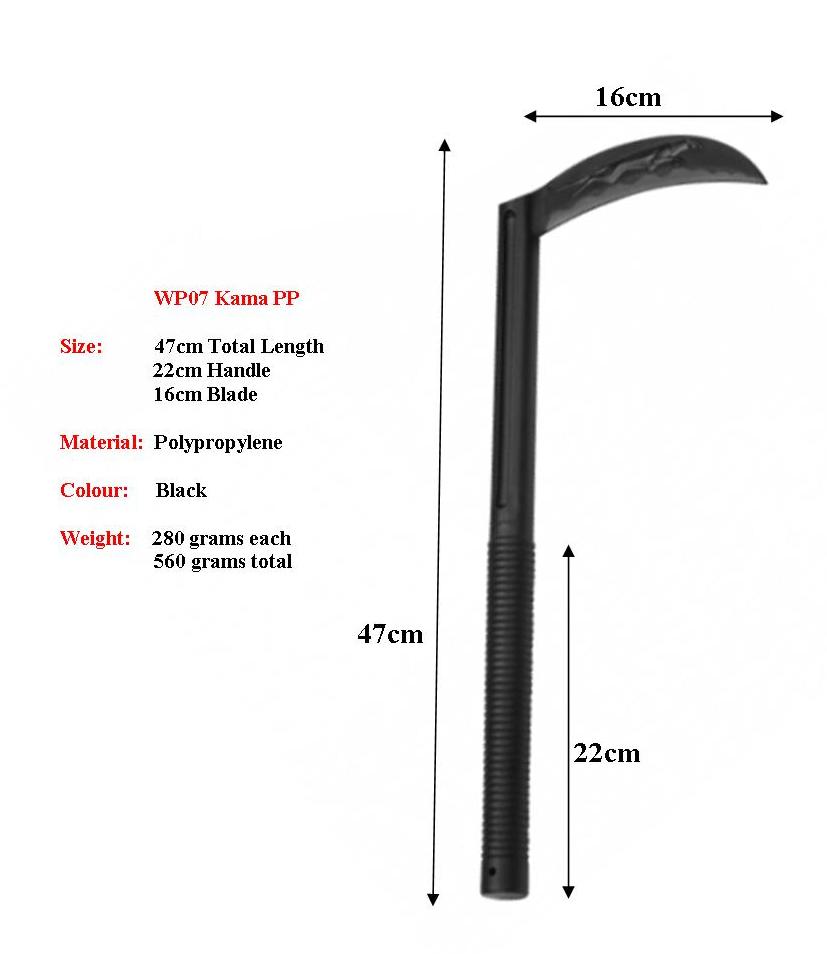 WP07 Kama dimensions - Giri Martial Arts Supplies