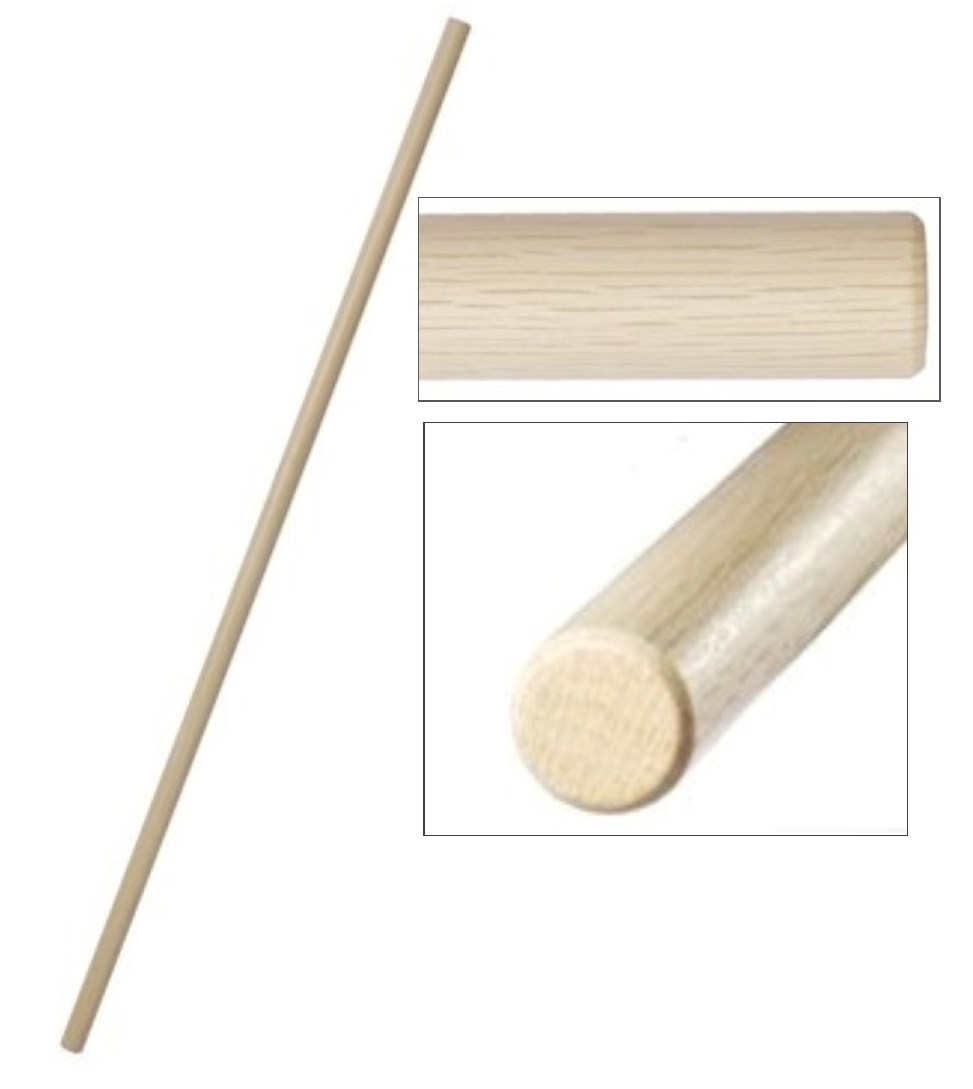 Bo/Staff 72" x 25mm White Oak Straight - Giri Martial Arts Supplies