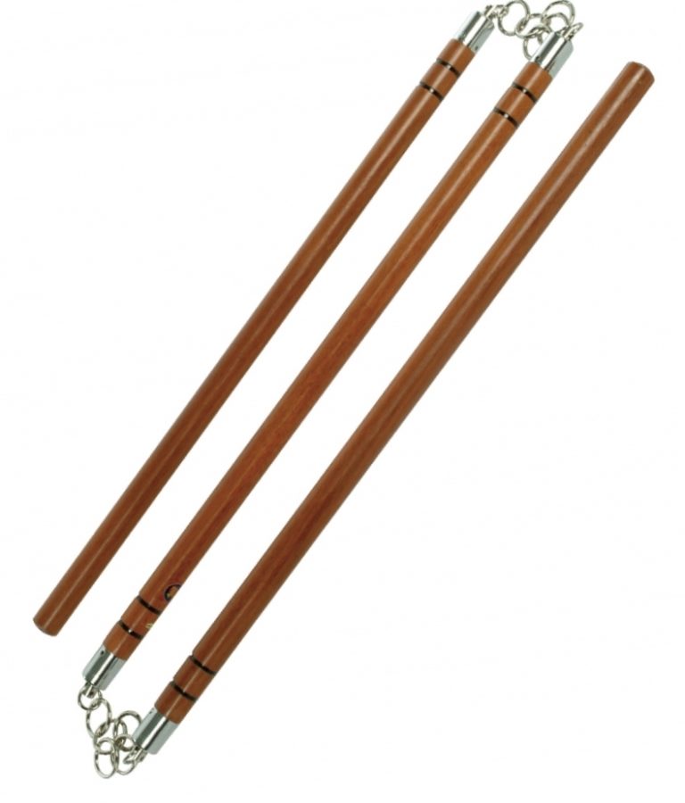 Wood Three Sectional Staff With Two Black Grooves - Giri Martial Arts ...