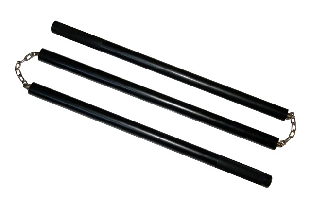 Black Metal Three Sectional Staff - Giri Martial Arts Supplies