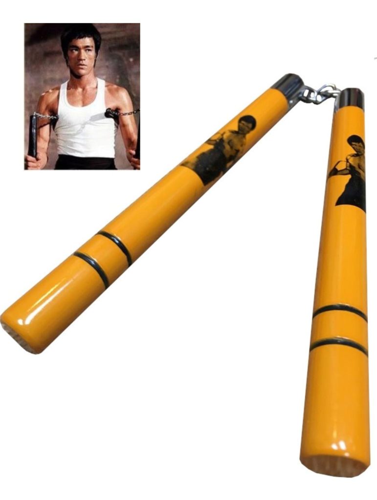 Nunchaku 12" with Bruce Lee Picture - Giri Martial Arts Supplies