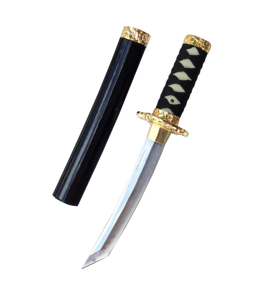 Tanto Sword Gold Trim 41cm - Giri Martial Arts Supplies