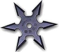6 Point Live Blade Black Throwing Star 4" - Giri Martial Arts Supplies