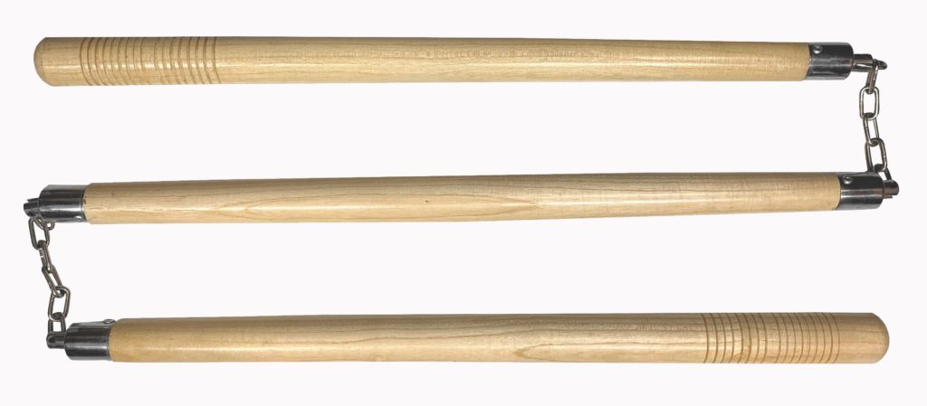 White Wood Three Sectional Staff - Giri Martial Arts Supplies