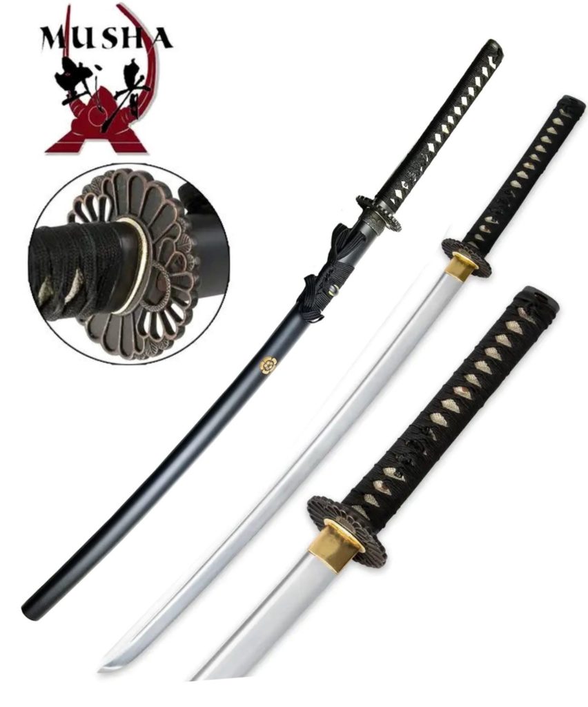 Musha 41" Hand Forged Oda Nobunaga Crest Samurai Sword - Giri Martial ...