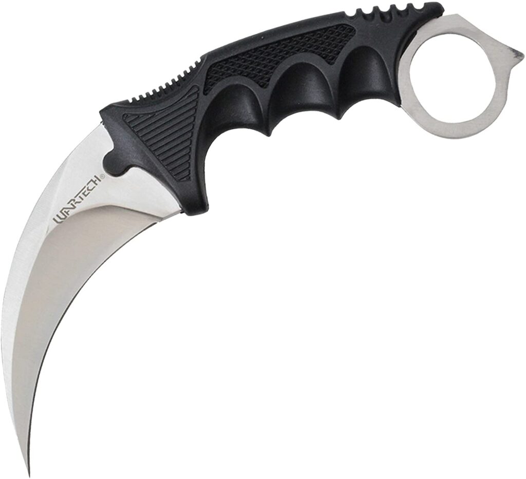 Wartech 7.5" Blk/Silver Karambit Knife - Giri Martial Arts Supplies