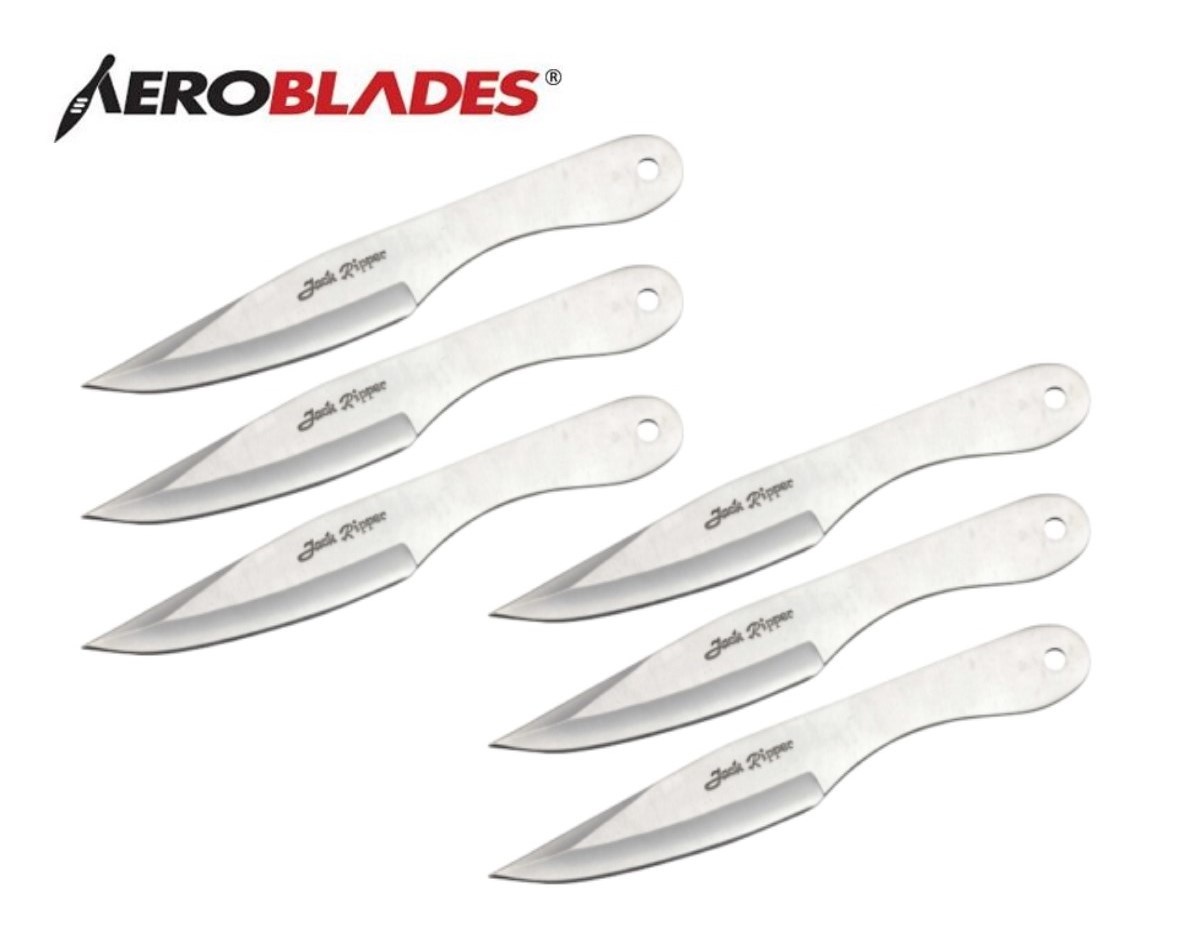 Aeroblades 6 Piece Jack Ripper Throwing Knife Set 5.5" - Giri Martial ...