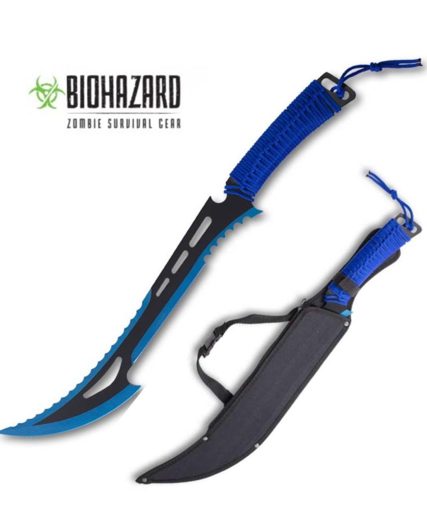 Biohazard 24" Blue Curved Ninja Sword - Giri Martial Arts Supplies
