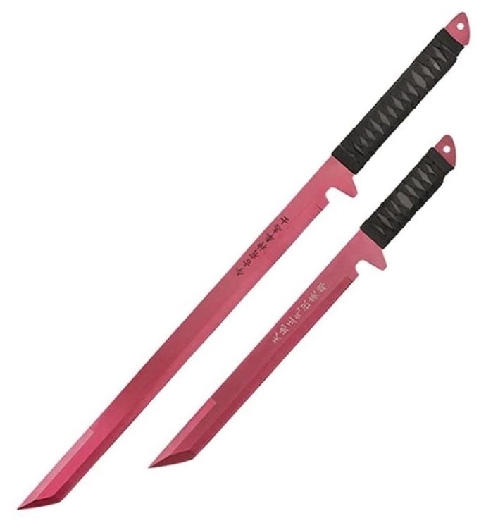Hero’s Edge Ninja Red Sword Set 27" & 18" - Giri Martial Arts Supplies