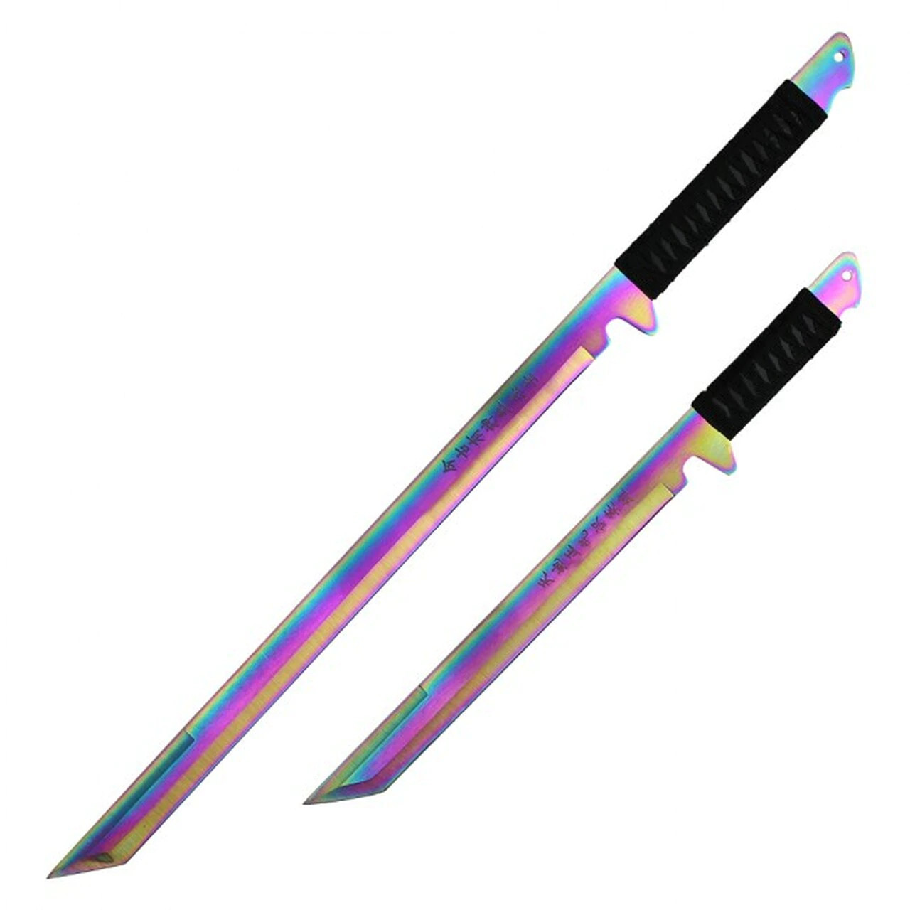 Hero’s Edge Ninja Rainbow Sword Set 27″ & 18″ - Giri Martial Arts Supplies