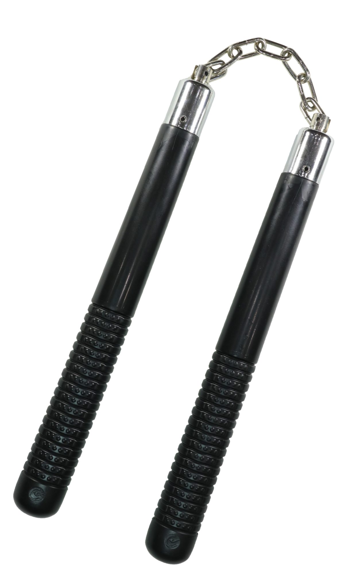 Nunchaku 12" Black Polypropylene Round with Grooves - Giri Martial Arts ...