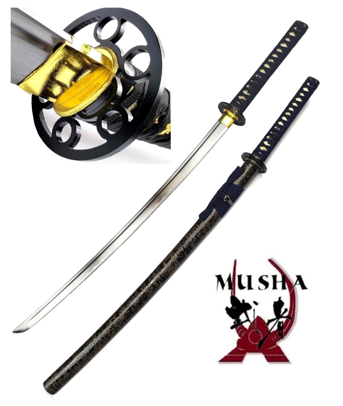 41″ Musha Hand Forged 'Enso' Circles Samurai Sword - Giri Martial Arts ...