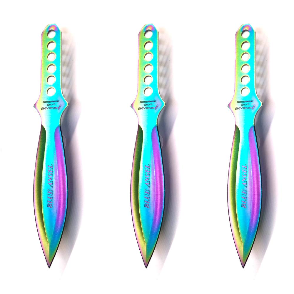 Aeroblades 6.5" Piece Blue Angel Throwing Knife Set - Giri Martial Arts ...
