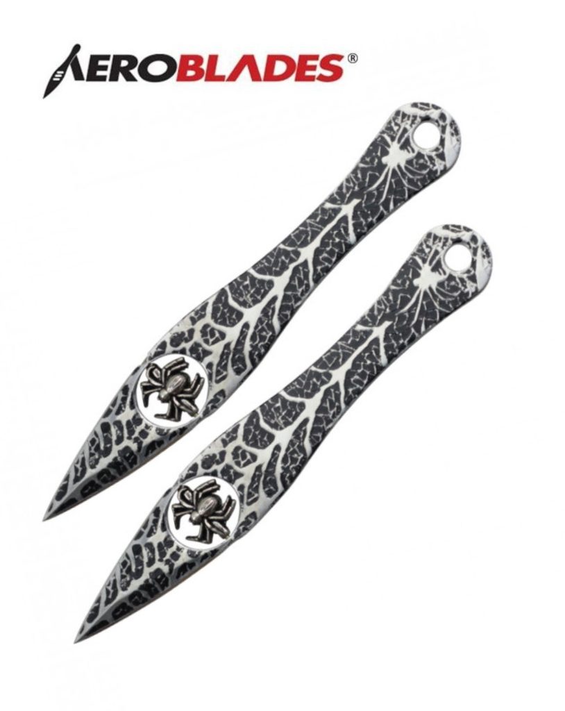 Aeroblades 2 Piece Spinning Spider Throwing Knife Set 6.5″ - Giri ...