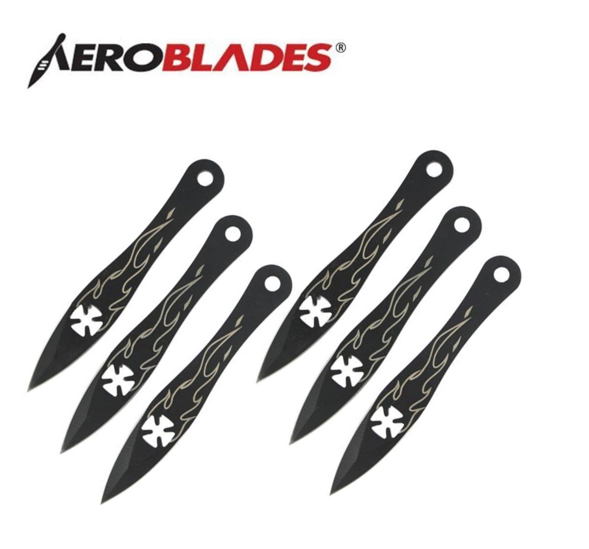 Aeroblades 6 Piece Iron Cross Throwing Knife Set 5.5″ - Giri Martial ...
