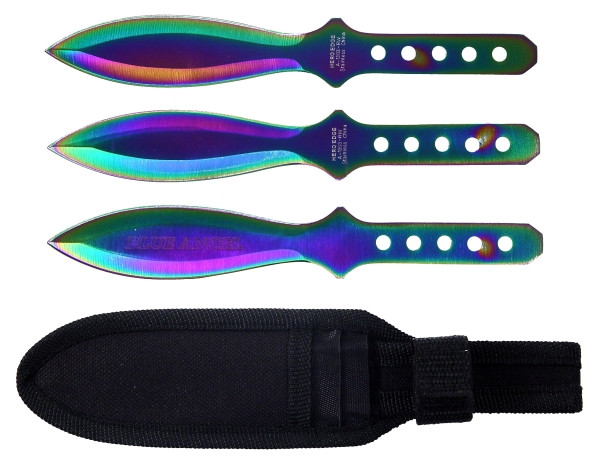 Aeroblades 6.5" Piece Blue Angel Throwing Knife Set - Giri Martial Arts ...