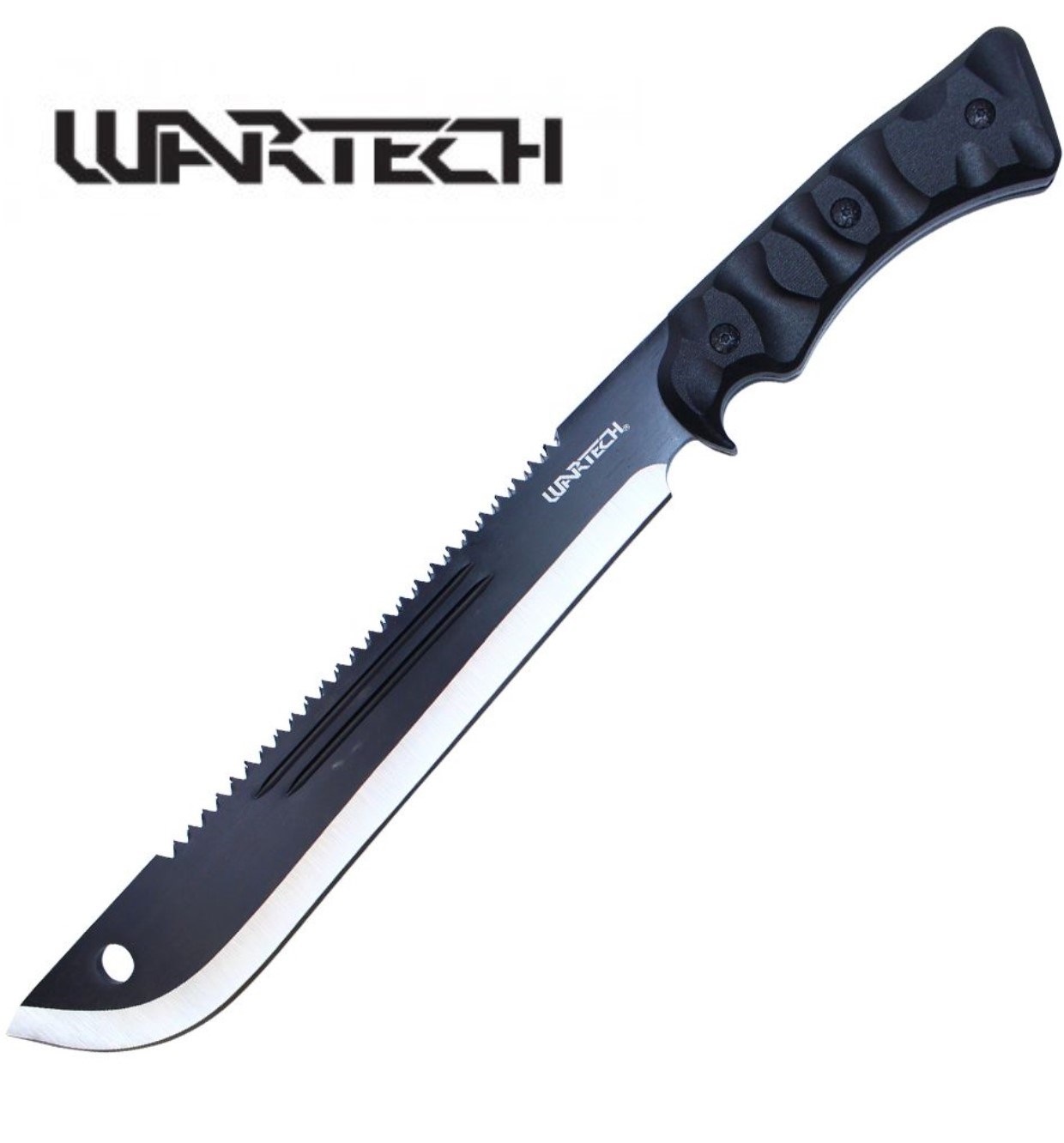 Wartech 16″ Black Tactical Machete with Serrated Edge - Giri Martial ...