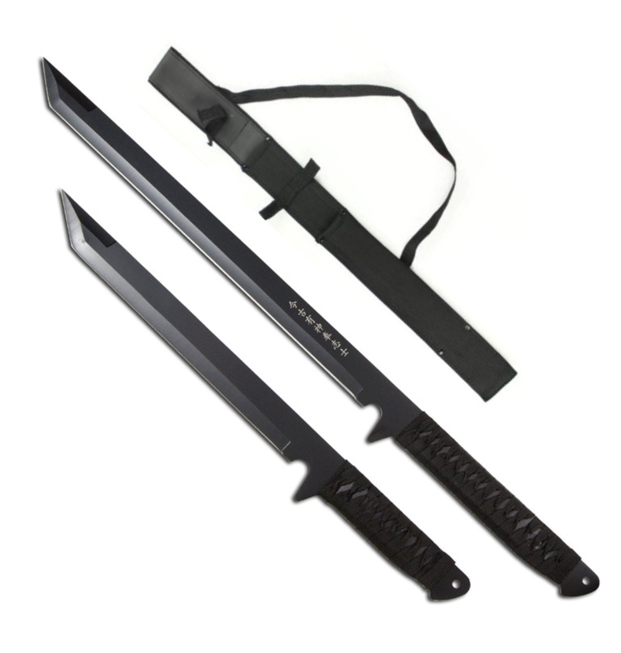 Hero’s Edge Ninja Black Sword Set 27″ & 18″ - Giri Martial Arts Supplies