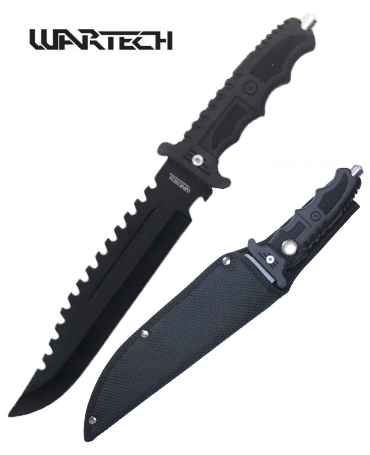 Wartech Black 13 1/4″ Hunting Fixed Blade Knife - Giri Martial Arts ...