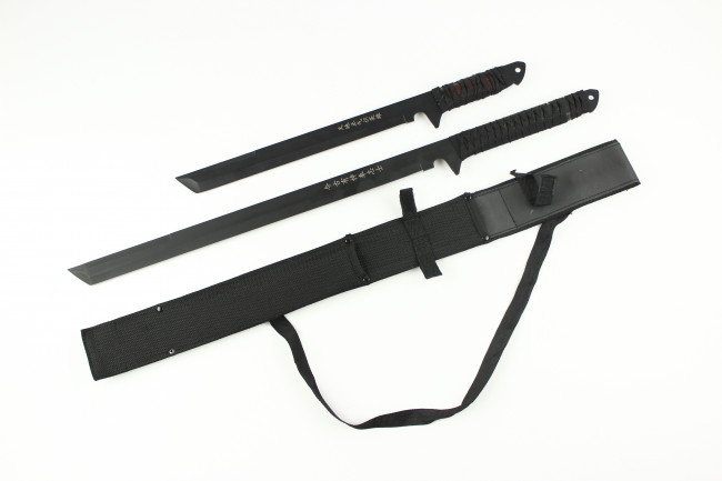 Hero’s Edge Ninja Black Sword Set 27″ & 18″ - Giri Martial Arts Supplies