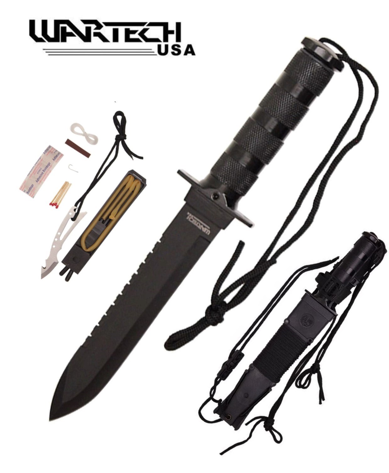 Wartech USA 11 1/4″ Survival Knife - Giri Martial Arts Supplies
