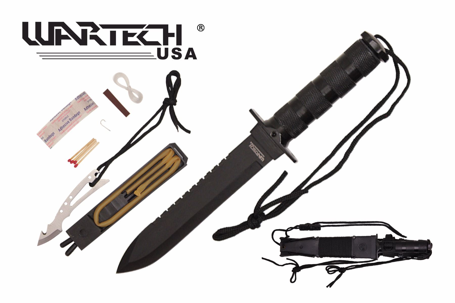 Wartech USA 11 1/4″ Survival Knife - Giri Martial Arts Supplies
