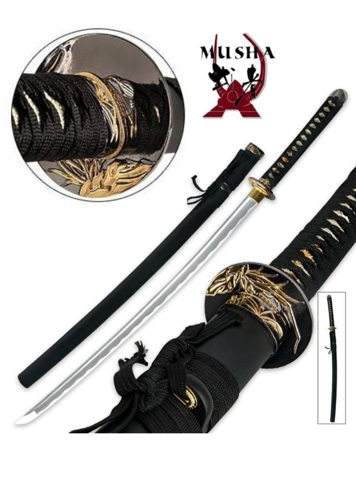 41″ Musha Hand Forged Higanbana (Red Spider Lily) Samurai Sword - Giri ...