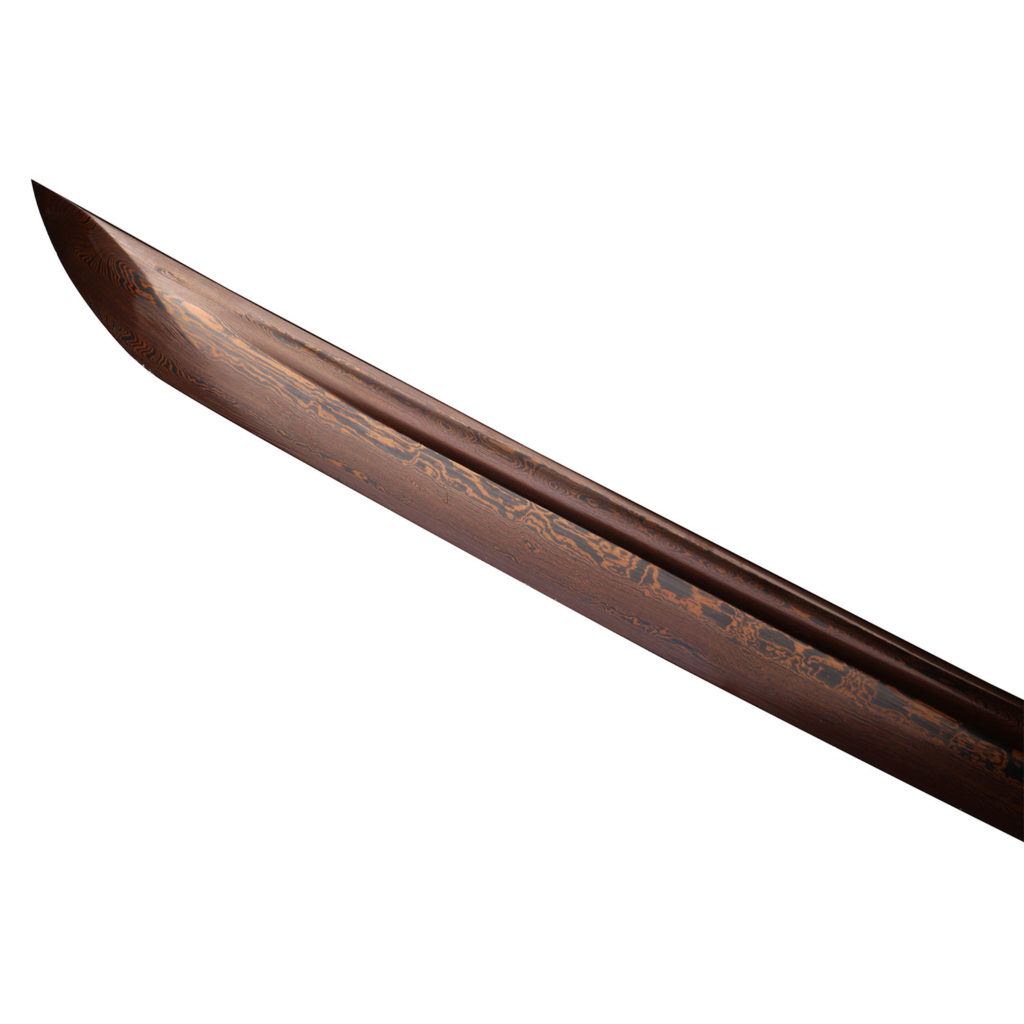 Ten Ryu 40.5" Hand Forged Copper Tone Damascus Samurai Sword - Giri ...