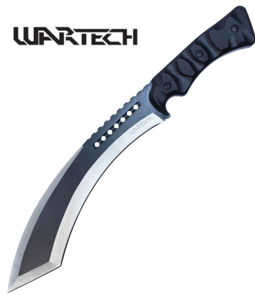 Wartech 16″ Black Tactical Curved Tanto Machete - Giri Martial Arts ...