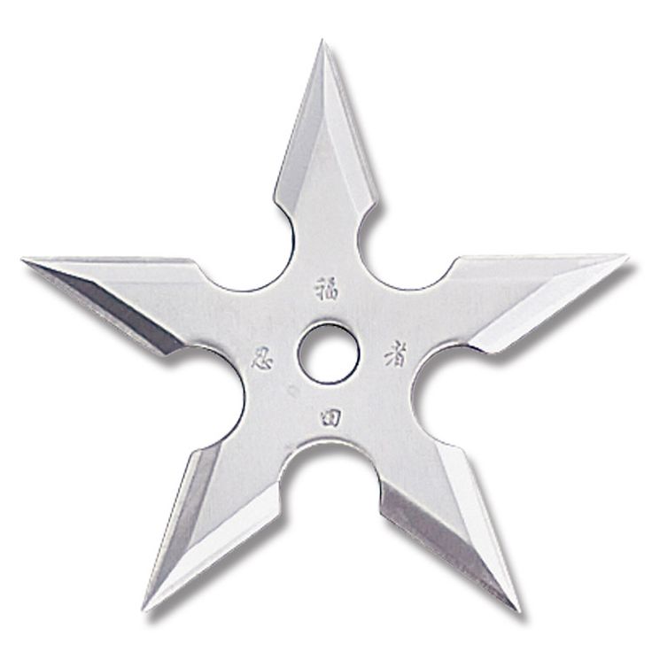 5 Point 3 Set Chrome Live Blade Throwing Stars 4″ - Giri Martial Arts ...