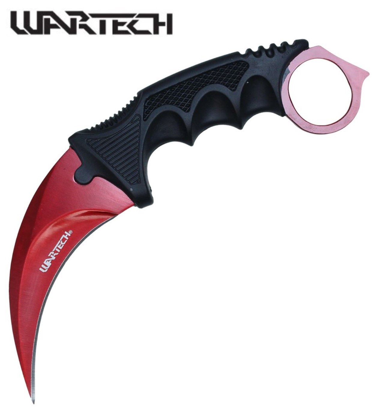 Wartech 7.5″ Red/Blk Karambit Knife - Giri Martial Arts Supplies