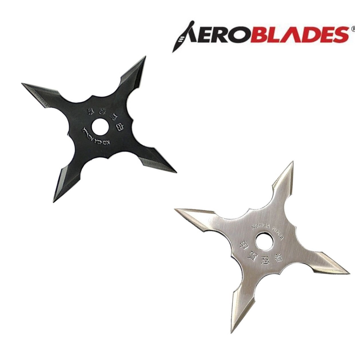 Aeroblades 4 Point Compass 4" Throwing Star Set - Giri Martial Arts ...