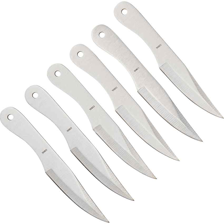 Aeroblades 6 Piece Chrome Jack Ripper Throwing Knife Set 9″ - Giri ...