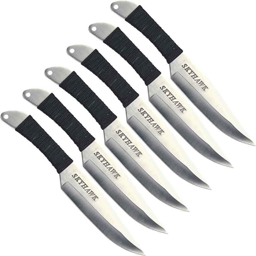 A/Blades 6Pce SkyHawk Throwing Knife Set 9″ - Giri Martial Arts Supplies