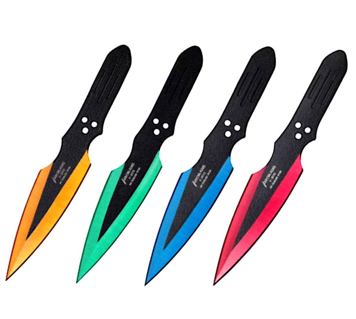 Aeroblades 4 Piece Technicolour Buckshot Throwing Knives 7.5″ - Giri ...