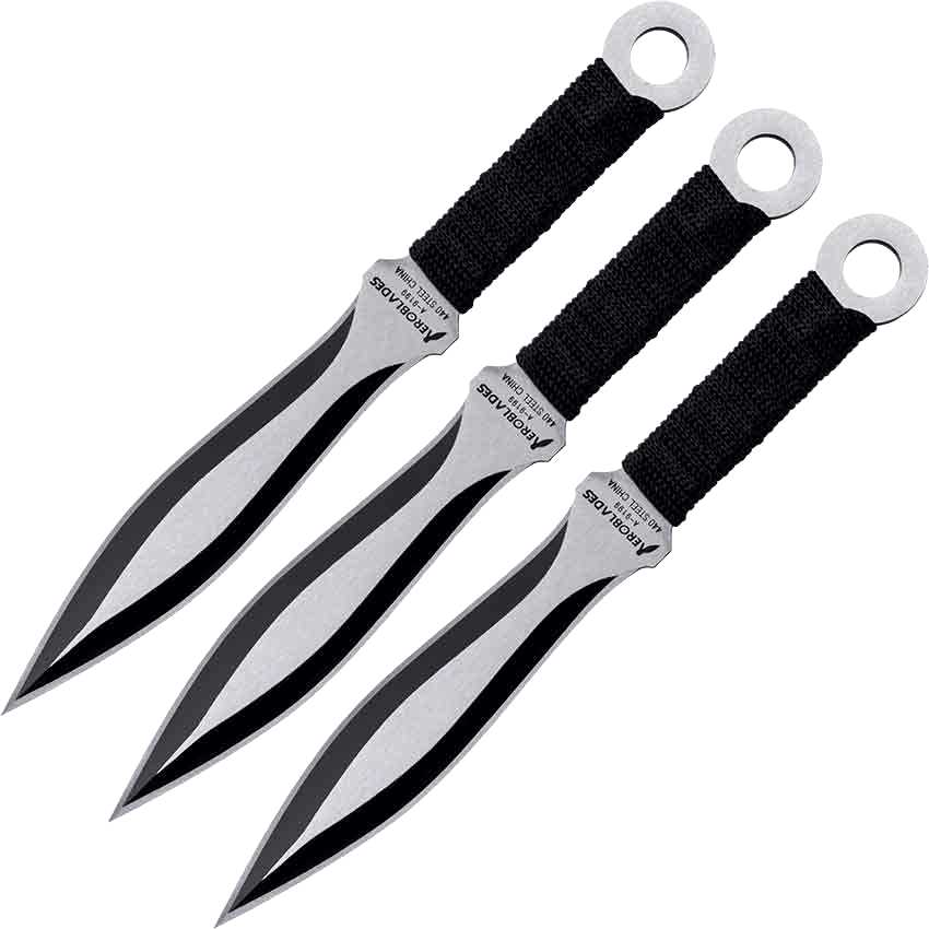 Aeroblades 3 Piece Two-Tone Throwing Knife Set 9″ - Giri Martial Arts ...