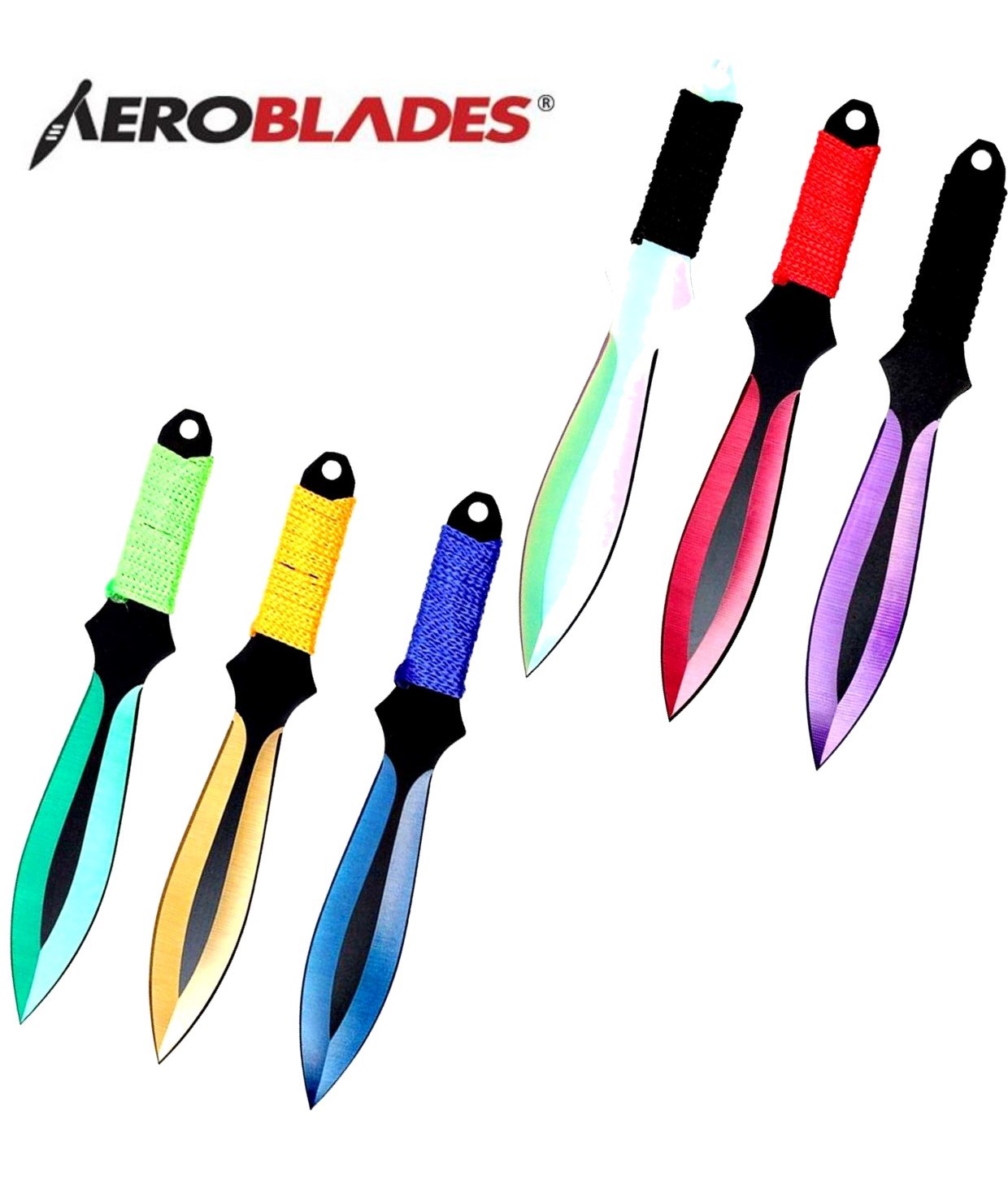 Aeroblades 6.75" Piece Assorted Arrow Throwing Knives 6.5″ - Giri ...