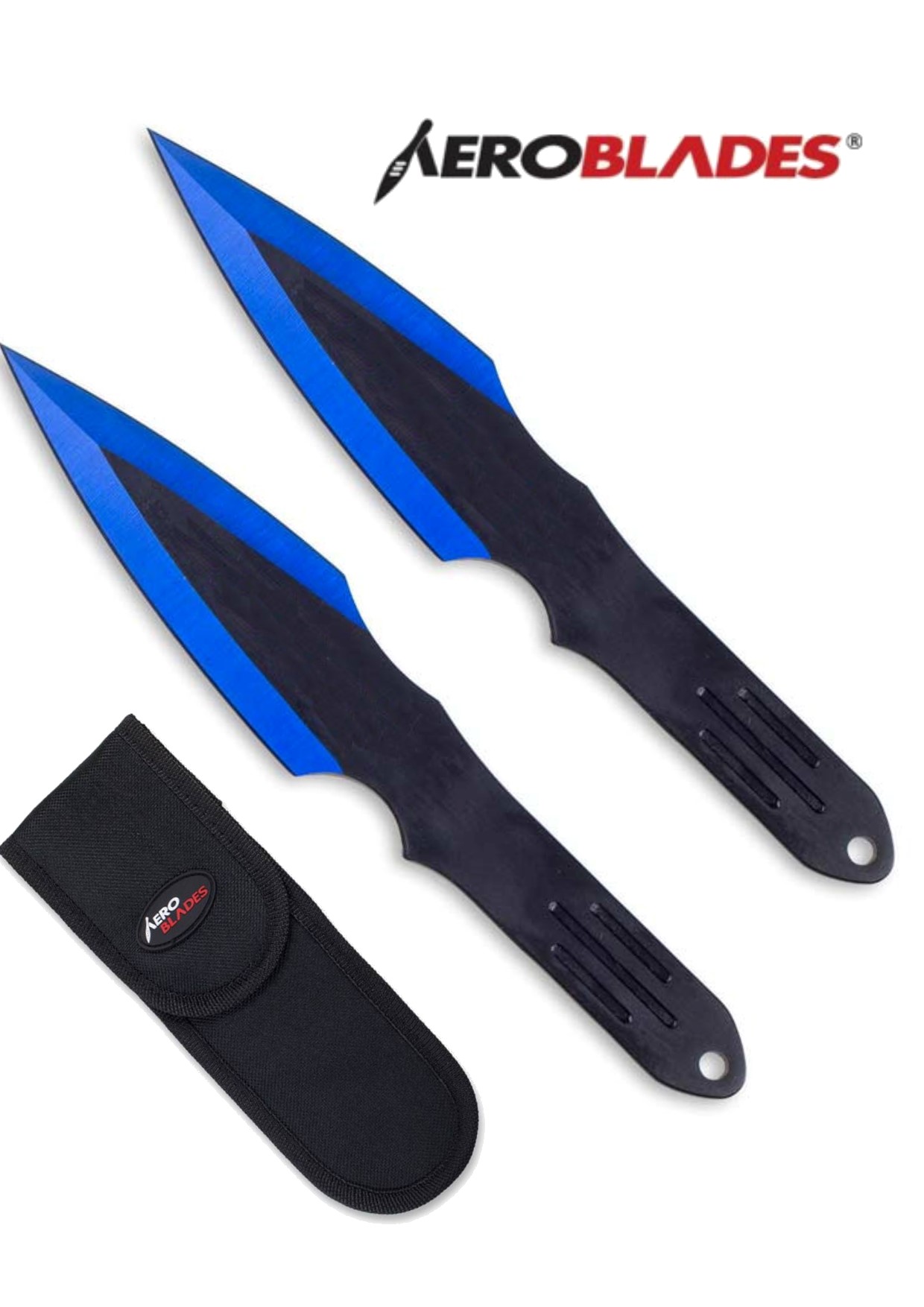 Aeroblades 2 Piece Blue Buckshot Throwing Knives 7.5″ - Giri Martial ...