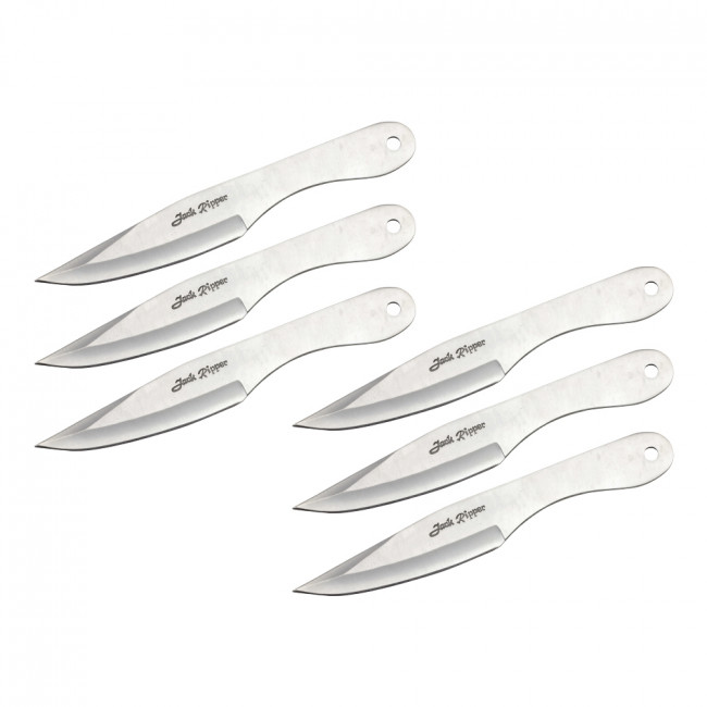 Aeroblades 6 Piece Chrome Jack Ripper Throwing Knife Set 9″ - Giri ...