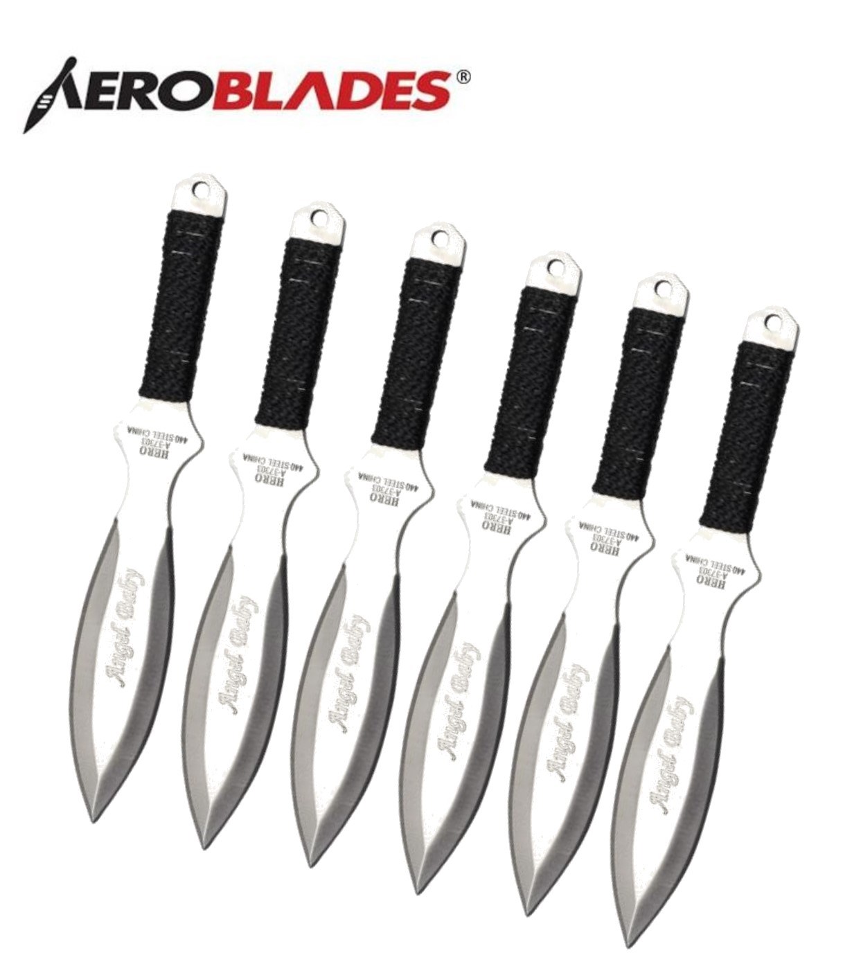 Aeroblades 6 Piece Angel Baby Throwing Knife Set 6.5″ - Giri Martial ...