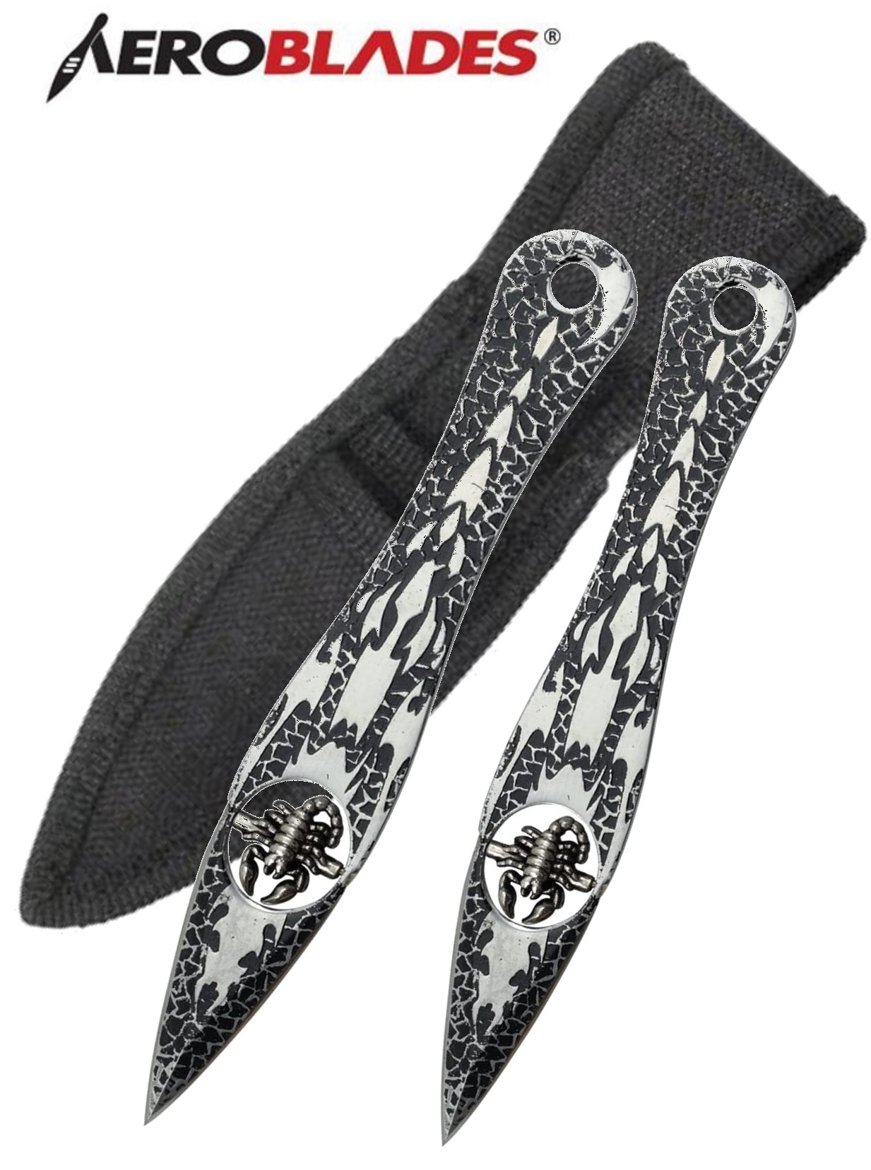 Aeroblades 2 Piece Spinning Scorpion Throwing Knife Set 6.5″ - Giri ...