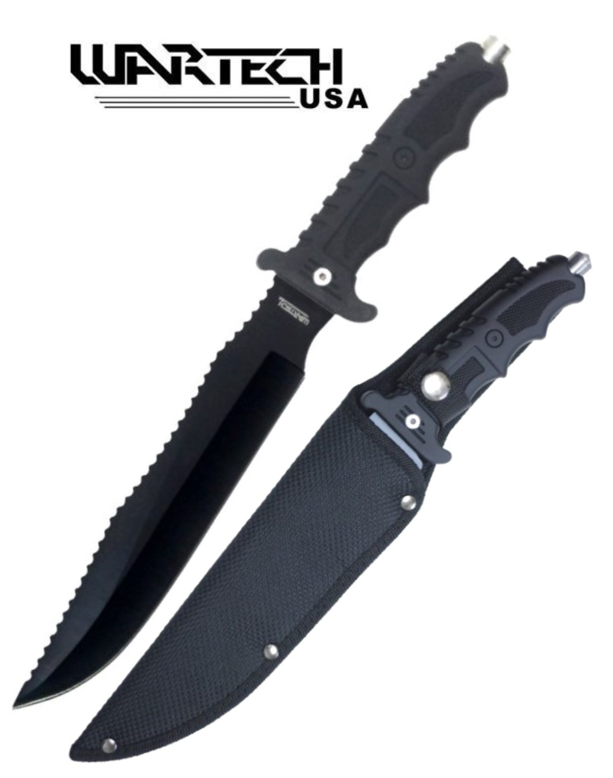 Wartech Black 13 1/2″ Clip Point Defender Fixed Blade Knife - Giri ...