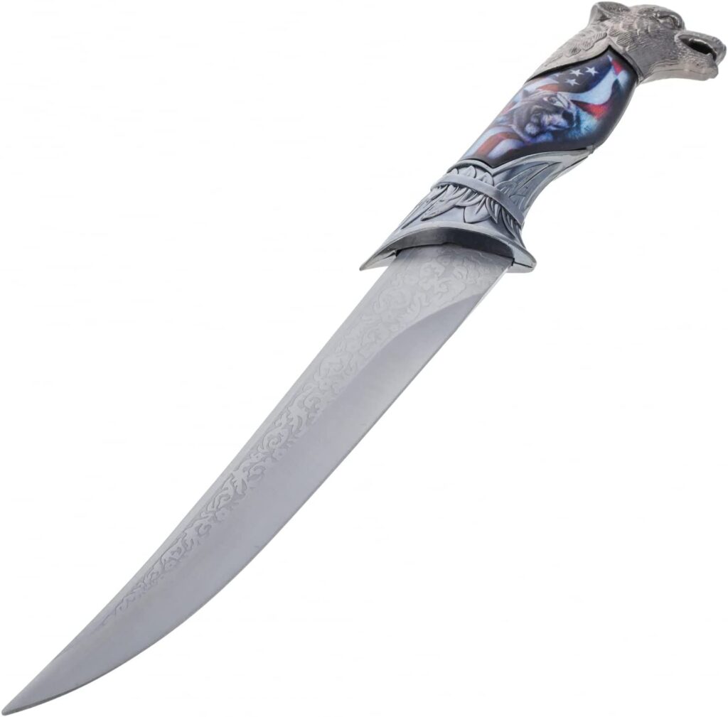 Buckshot 13″ Wolf Head Dagger Fantasy Fixed Blade Knife - Giri Martial ...