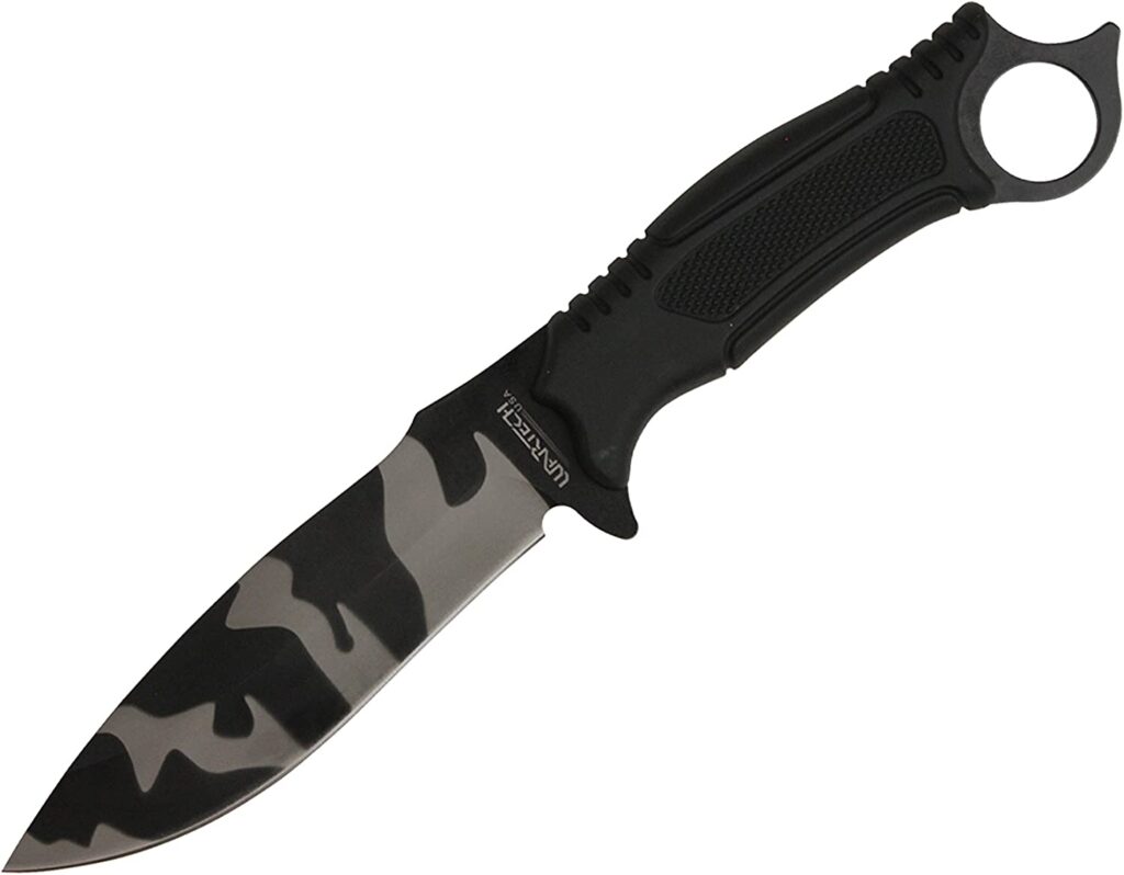 Wartech 10 1/2 " Camo Drop Point Tactical Knife - Giri Martial Arts ...