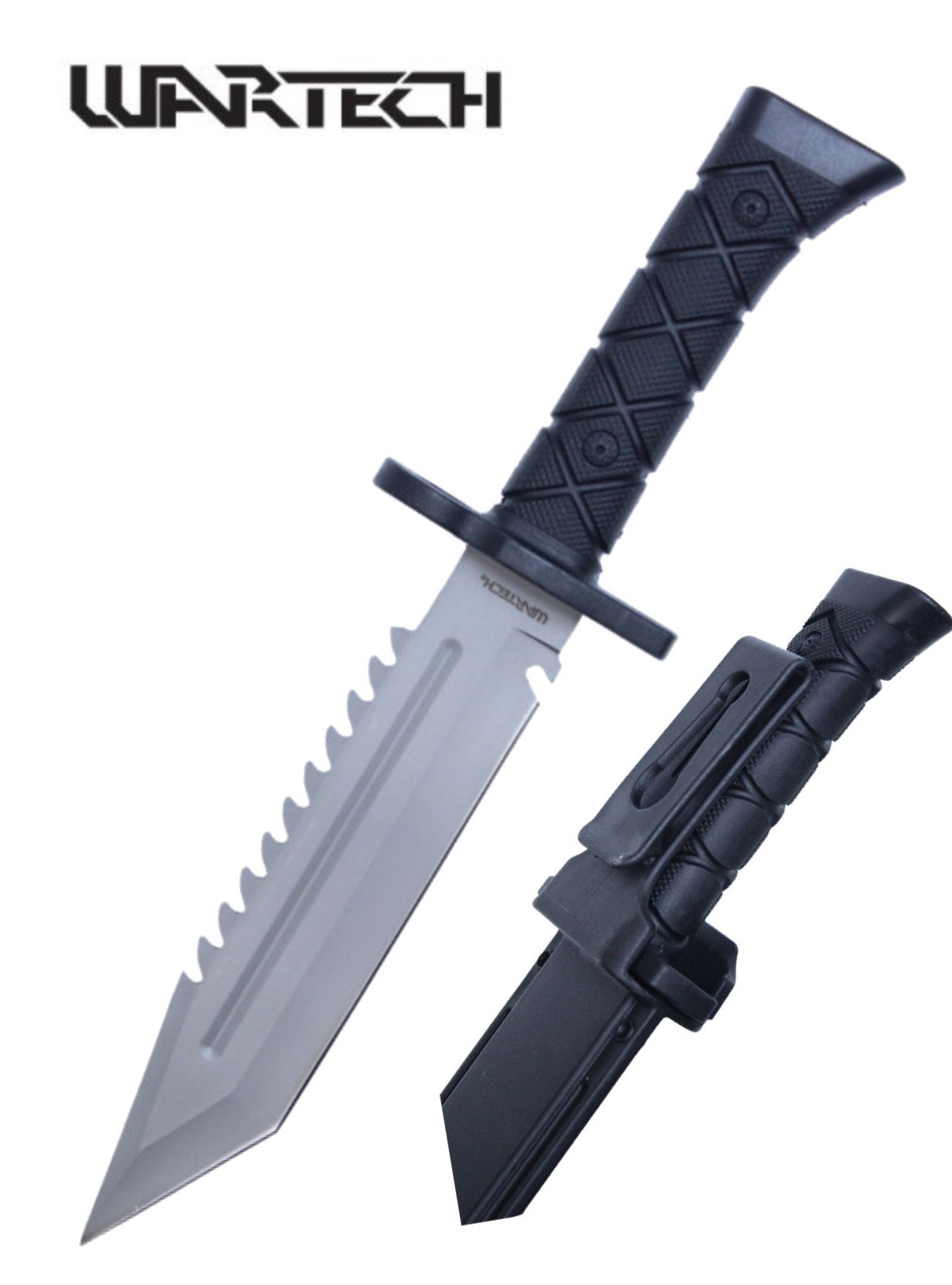 Wartech 14″ Tanto Bowie Fixed Blade Knife - Giri Martial Arts Supplies