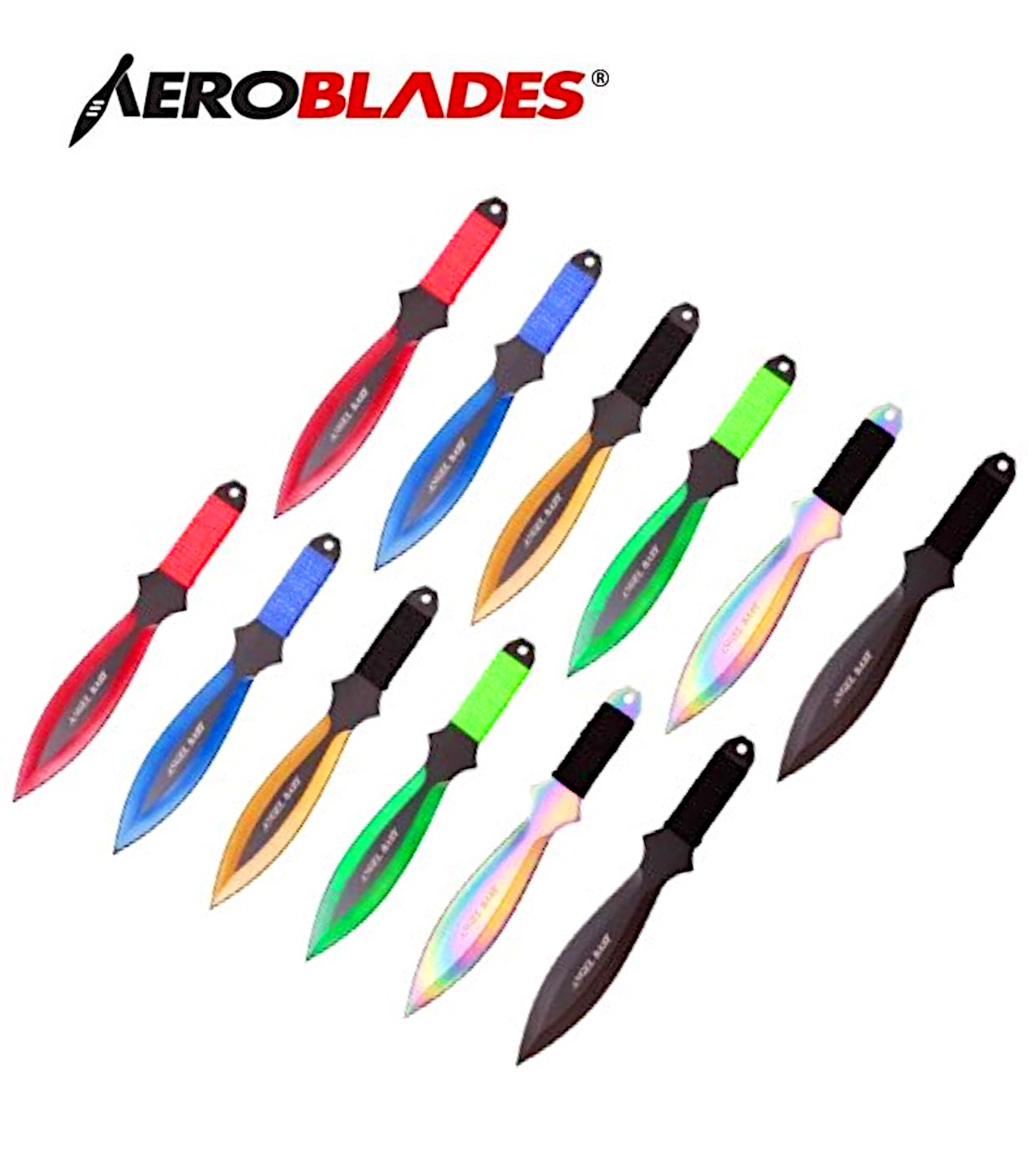 Aeroblades 12 Piece Astd Angel Baby Throwing Knife Set 9" - Giri ...
