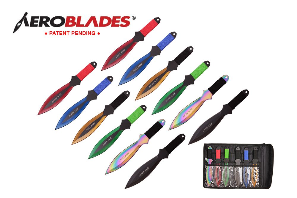 Aeroblades 12 Piece Astd Angel Baby Throwing Knife Set 9" - Giri ...